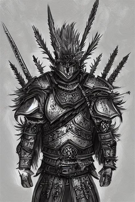 A Warrior Wearing Thistle Armour Highly Detailed Stable Diffusion