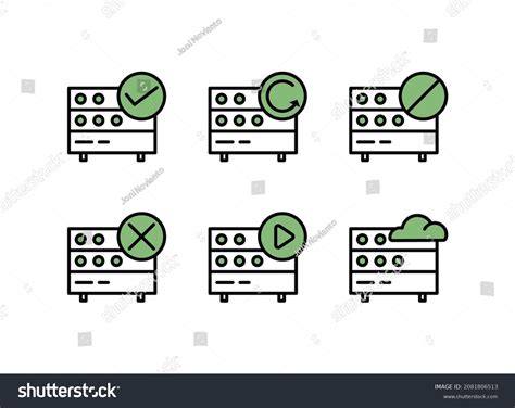 Database Icon Set Editable Stroke Best Stock Vector Royalty Free 2081806513 Shutterstock