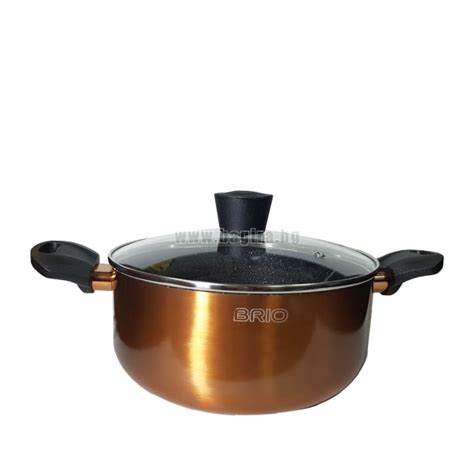 Тенджера със стъклен капак Brio Copper Collection 24 см Bagira