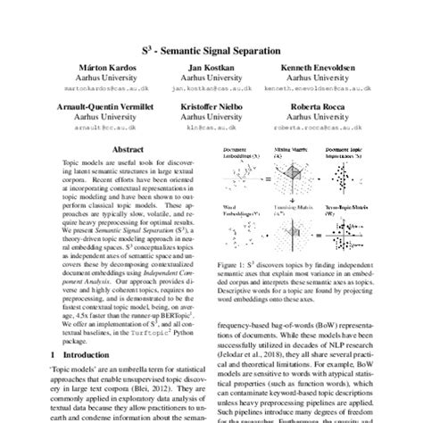 S3 Semantic Signal Separation Acl Anthology