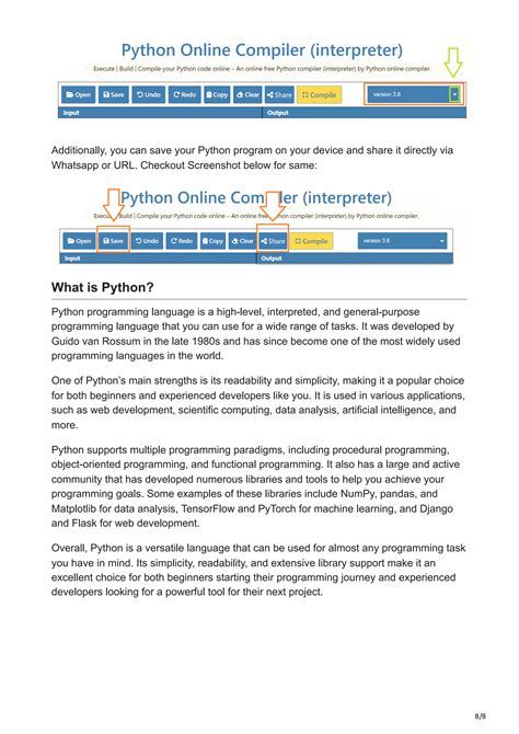 Python Online Compiler Pdf