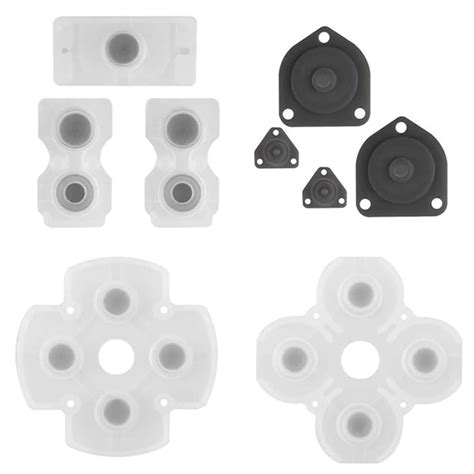 4 Sets Conductive Silicon Button Pads Controller Button Repair Part