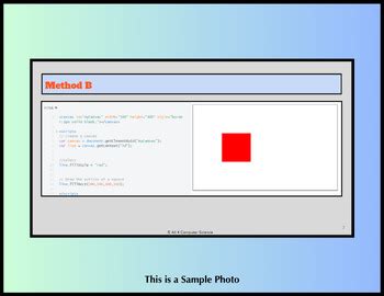 Html Canvas Drawing Squares With Javascript For Beginners Tpt