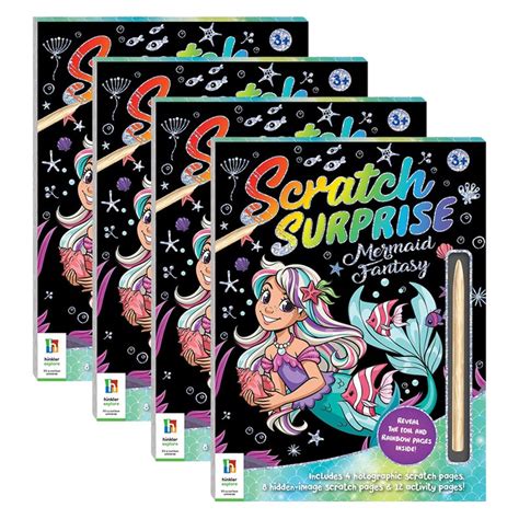 Buy 4x Kaleidoscope Scratch Surprise Mermaid Fantasy Activity Book Art