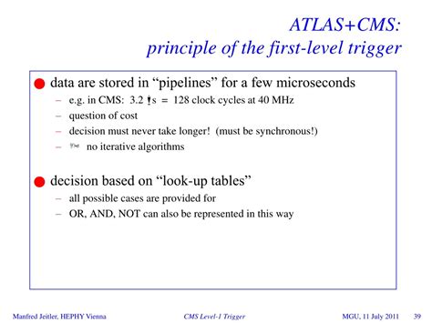 Ppt The Level 1 Trigger Of The Cms Experiment At Lhc Design