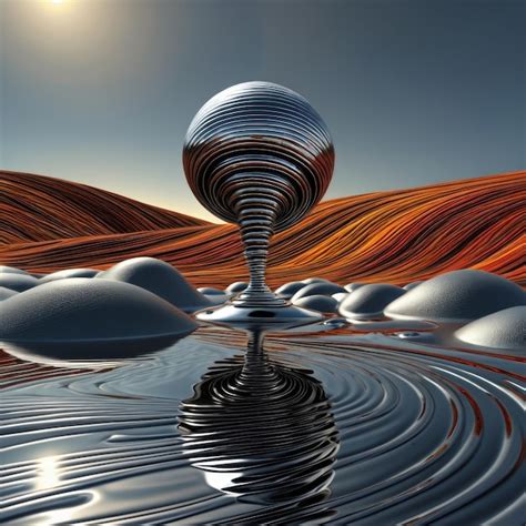 Premium Photo Sphere Floating In Body Of Water