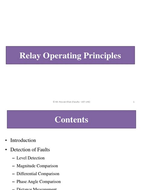 Relay Operating Principles Power System Relaying By Stanley Ch 2