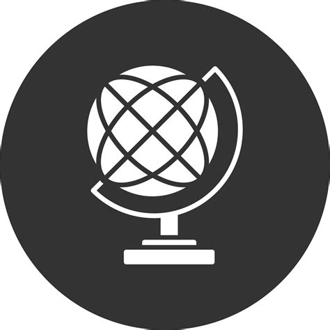 Globe Glyph Inverted Icon Vector Art At Vecteezy