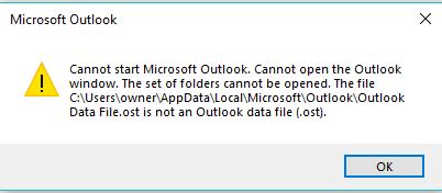 OST File Not Opening Outlook 2016 2019 Solved