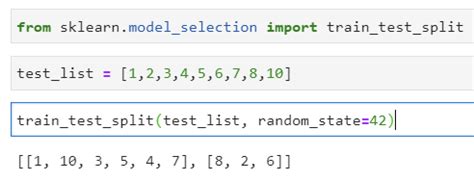 Scikit Learn Train Test Split Random State
