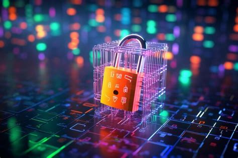 Premium Photo Security System Design Concept Low Angle View Closeup On Multi Colored