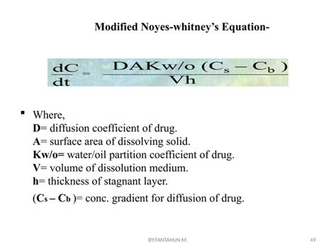 Diffusion And Dissolution 1 Pptx Ppt