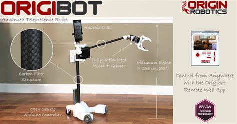 Origibot2 Telepresence Robot Platform With Gripper Indiegogo