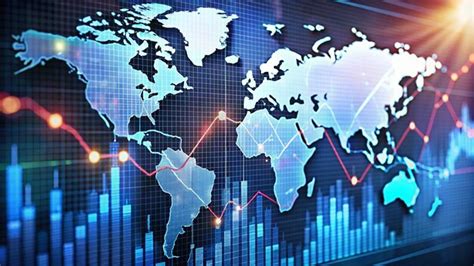 A Map Of The World With A Graph Of Graphs And Charts Premium Ai