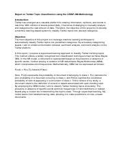 Enhancing Twitter Topic Classification With Machine Learning Course Hero