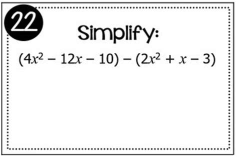 Polynomial Operations Add Subtract Multiply Triples Activity