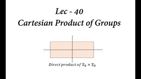 lec 40 cartesian product of groups or direct product of groups iit