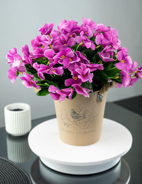 Купить Искусственные цветы Фиалки 1 букет светлая фуксия по выгодной цене в интернет магазине