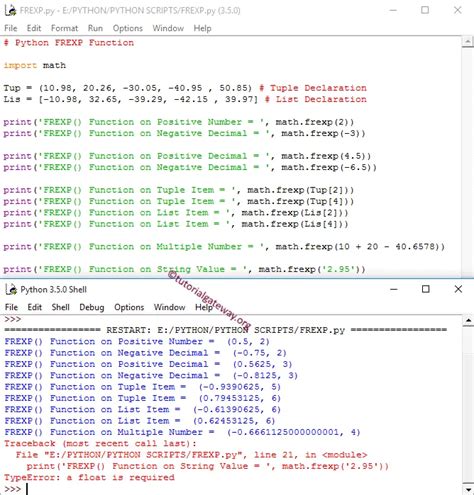 Python Frexp Function
