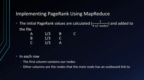 Implementing Page Rank Algorithm Using Hadoop Map Reduce Pptx
