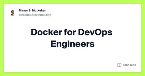 mayur s mutkekar on linkedin docker for devops engineers