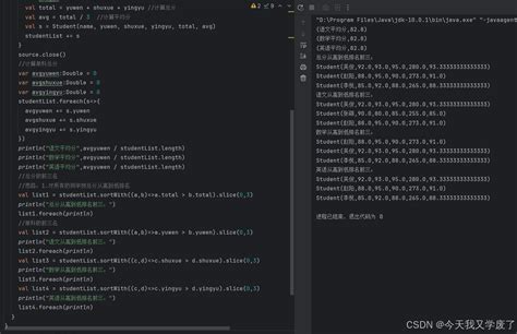 Scala学习记录，统计成绩 Ew帮帮网