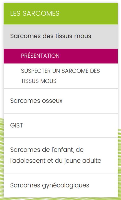 Is Menu Sarcomes Public Info Sarcomes