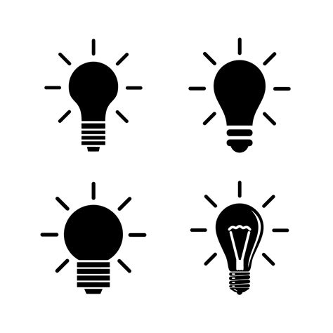 Light Bulb Line Icon Vector Isolated On White Background Idea Sign