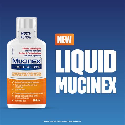Mucinex® Multi Action™ Liquid Cough And Cold Solution