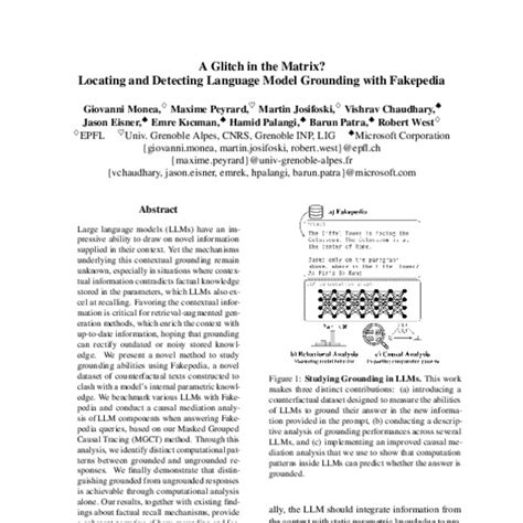 A Glitch In The Matrix Locating And Detecting Language Model Grounding