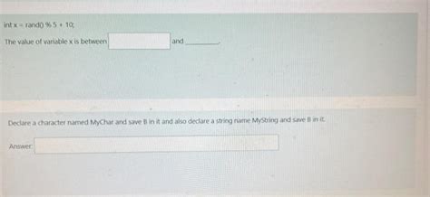 solved suppose a string is declared as string s regina