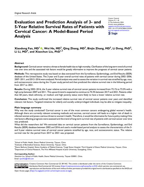 Pdf Evaluation And Prediction Analysis Of 3 And 5 Year Relative Survival Rates Of Patients