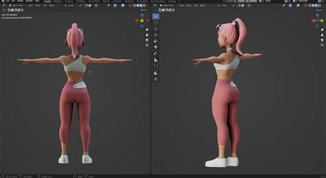 D Model Girl Debbie Style Blender Superhive Formerly Blender Market