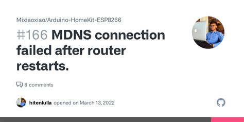 mdns connection failed after router restarts · issue 166 · mixiaoxiao