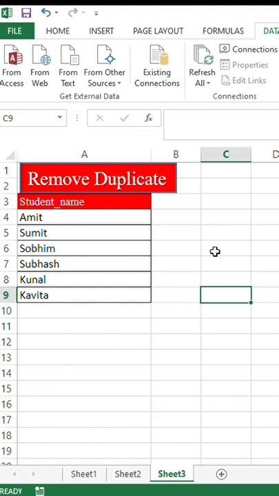 Remove Duplicate Excel Tutoring Microsoft Excel Tutorial Thevisionhunt Youtube
