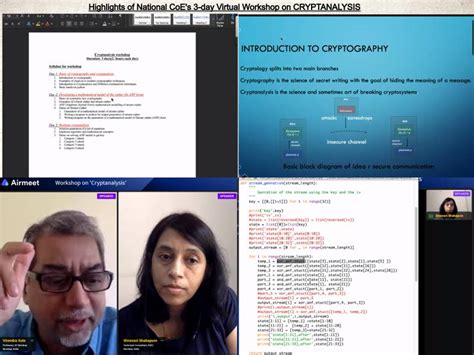 National Coe On Linkedin Virtualworkshop Cryptanalysis