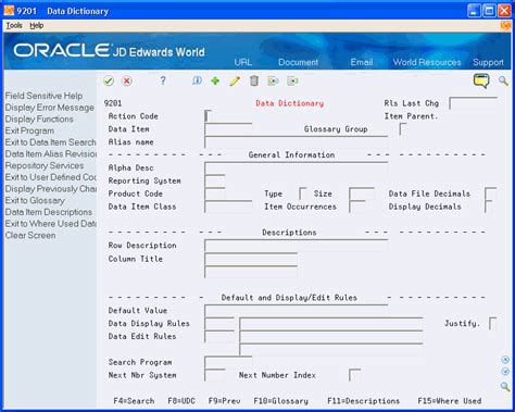 Work With The Data Dictionary