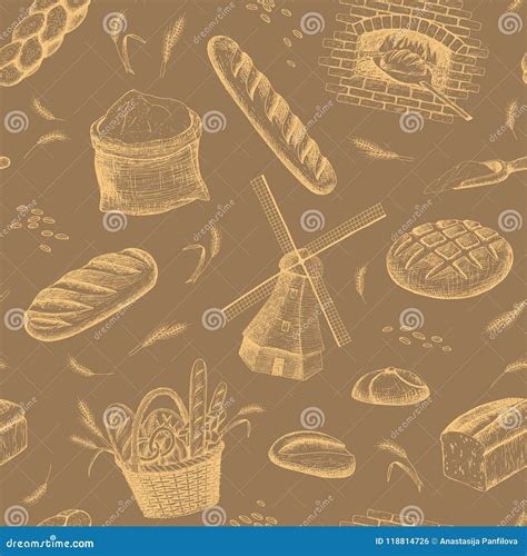 Bakery Pattern Stock Vector Illustration Of Baking 118814726