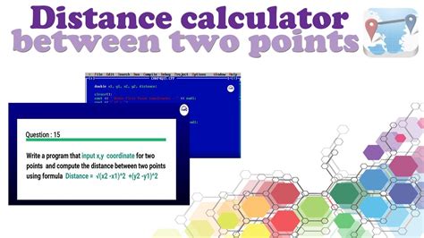 Calculate Distance Between Two Points Distance Calculator Using C