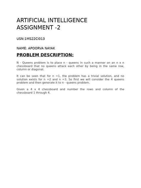 Artificial Intelligence Assignment Pdf Theoretical Computer Science Mathematical Logic