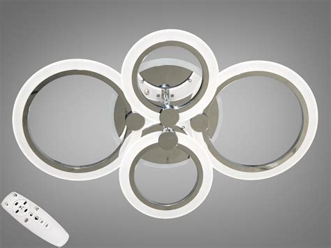 Led люстра з диммером і кольоровою підсвіткою колір хром 80w арт A8022 4hr Led 3color Dimmer