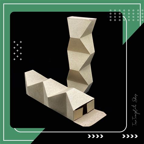 Zigzag Box Template Gift Box Template Candy Box Template Resizeable Template Printable Etsy