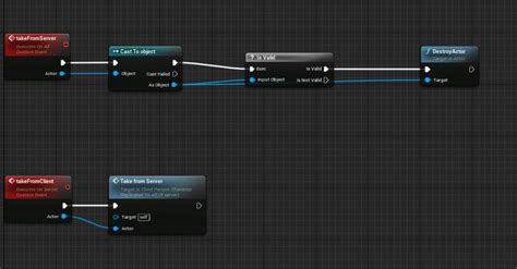 server client picking up and dropping objects differ after being