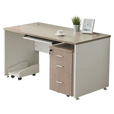 Manufactured Wood Rectangular Computer Desk Contemporary Desk With Locking Drawer Simple Desk