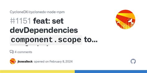 Feat Set Devdependencies `componentscope` To `excluded` · Issue 1151 · Cyclonedxcyclonedx