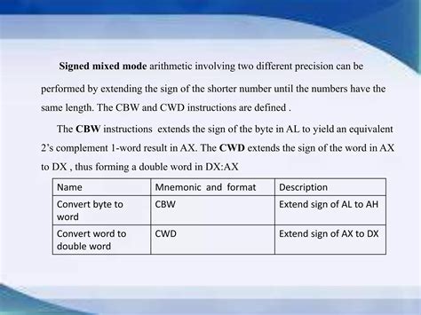 Microcomputer Architecture Arithmetic Instruction Ppt