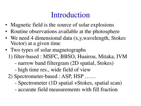 Ppt Calibration Of Solar Magnetograms And 180 Degree Ambiguity