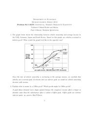 Problem Set 4 Solutions Department Of Economics Microeconomics Spring 2012 Problem Set 4 KEY