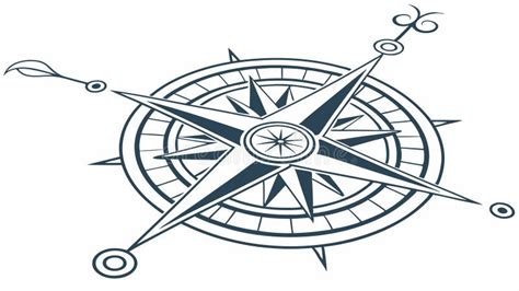 Detailed Compass Rose Design Navigation Direction Symbol Art Vector Design Generative Ai Stock
