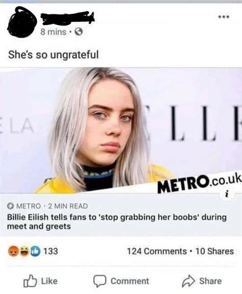Yeah Billy Just Let You Fans Touch Your Boobs R Insanepeoplefacebook